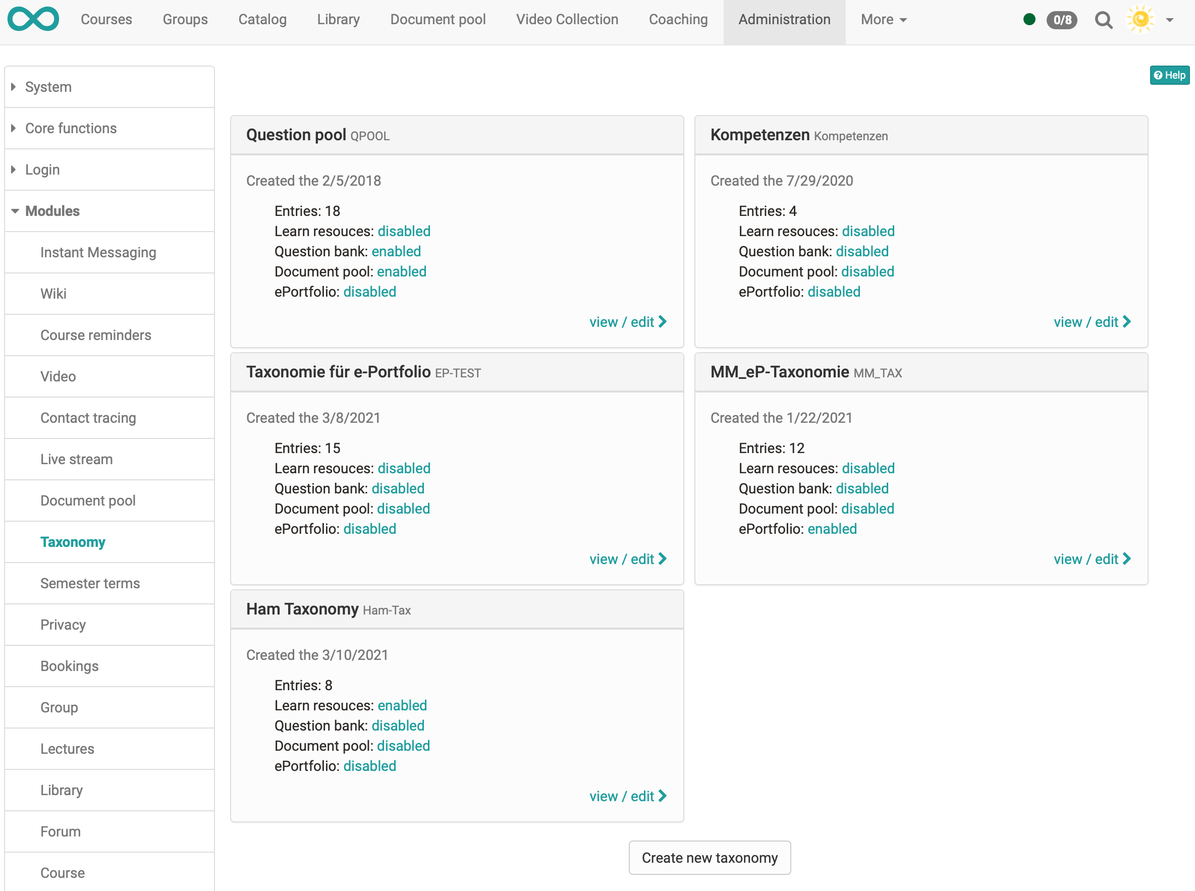 Module Taxonomy - OpenOlat Documentation